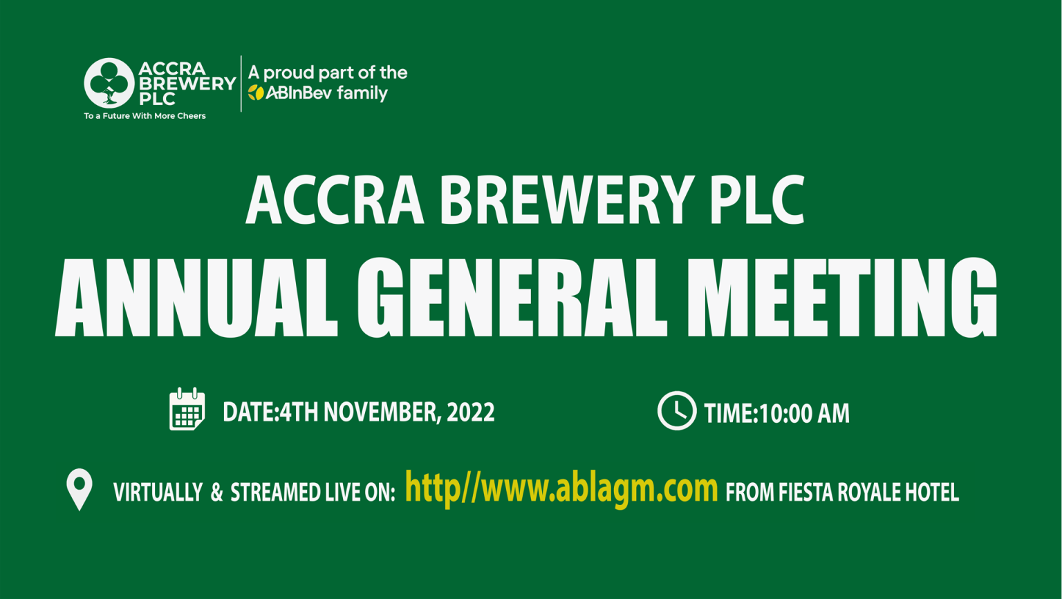 Annual General Meeting – November 2022 – Accra Brewery PLC